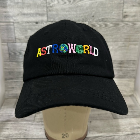 Source Unknown | Accessories | Astro World Black Baseball Cap Hat ...